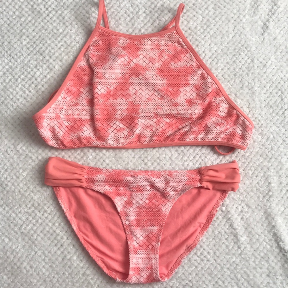Aerie Crochet High Neck Bikini Set - Gem